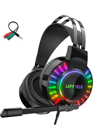 Layftech H60 Oyuncu Kulaklık Rgb Stereo Hd Mikrofon Gaming Kulaklık Tel/ps4/xbox Uyumlu Layftech H60 Oyuncu Kulaklık Rgb Stereo Hd Mikrofon Gaming Kulaklık Tel/ps4/xbox Uyumlu