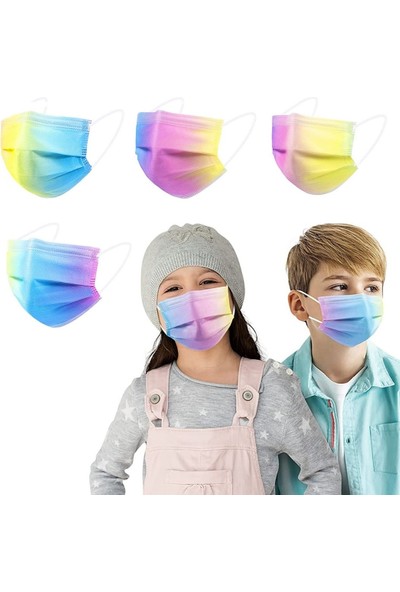 Mutlu Maske 3-14 Yaş Unisex Çocuk 3 Katlı Meltblown Telli Yumuşak Lastikli Koruyucu Cerrahi Yüz Maskesi 50'li Mutlu Maske 3-14 Yaş Unisex Çocuk 3 Katlı Meltblown Telli Yumuşak Lastikli Koruyucu Cerrahi Yüz Maskesi 50'li