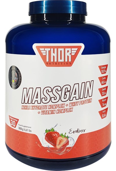 Thor Nutrition Massgainer 3kg 30 Servis Formulated In Germany