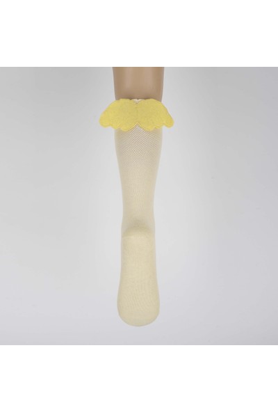 Katamino Senera Aksesuarlı Kız Diz Altı Çorap