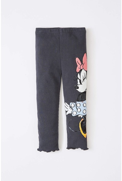DeFacto Kız Bebek Mickey & Minnie Lisanslı Regular Fit Esnek Fitilli Tayt W9060A222SP