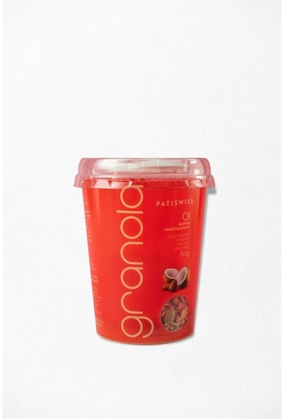 Patiswiss Badem & Hindistan Cevizi Granola Bardak 80 gr