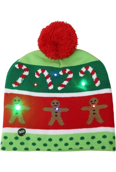 Xstone Kadın Erkek Çocuk Hediyeleri Için Işıklı Noel Şapkası - Zencefilli Kurabiye Adam (Yurt Dışından) Xstone Kadın Erkek Çocuk Hediyeleri Için Işıklı Noel Şapkası - Zencefilli Kurabiye Adam (Yurt Dışından)