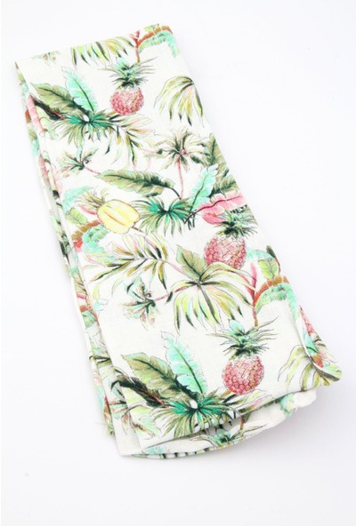 Pelin Aksesuar Ananas Tropikal Desenli Afrika Telli Bandana