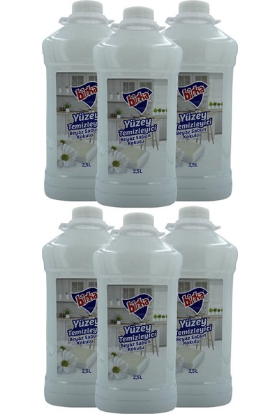 Birka Birka Beyaz Sabun Kokulu Yüzey Temizleyici 2,5 lt. 6'lı Set