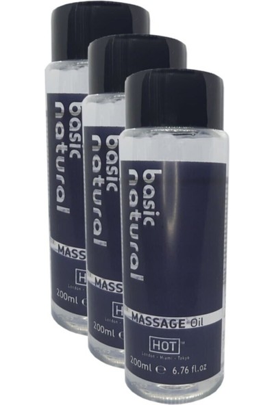 Hintohu Hot Basic Natural Massage Oil 200ML Aromalı Erotik Masaj Yağı 3 Adet Hintohu Hot Basic Natural Massage Oil 200ML Aromalı Erotik Masaj Yağı 3 Adet