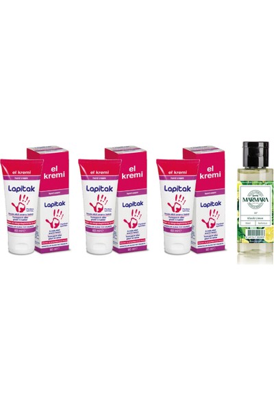 Lapitak El Kremi 60 ml (3 Kutu) + Marmara Kolonyası 50 ml