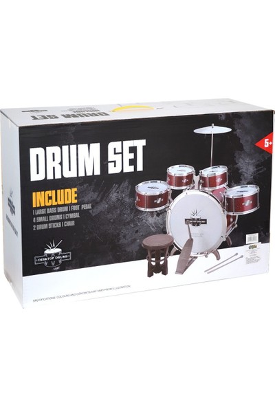 Can Oyuncak 9008E-2 Drum Set Büyük Tabureli Bateri Seti Can Oyuncak 9008E-2 Drum Set Büyük Tabureli Bateri Seti