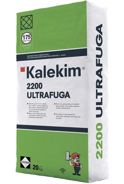 Kalekim 2251 Ultrafuga Silikon Katkılı Beyaz Derz Dolgu 20 kg Kalekim 2251 Ultrafuga Silikon Katkılı Beyaz Derz Dolgu 20 kg