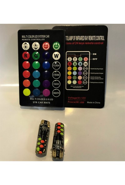 EKT T10 Kumandalı Park Ampulü Rgb (Yeni Model-Hızlı Geçişli) EKT T10 Kumandalı Park Ampulü Rgb (Yeni Model-Hızlı Geçişli)