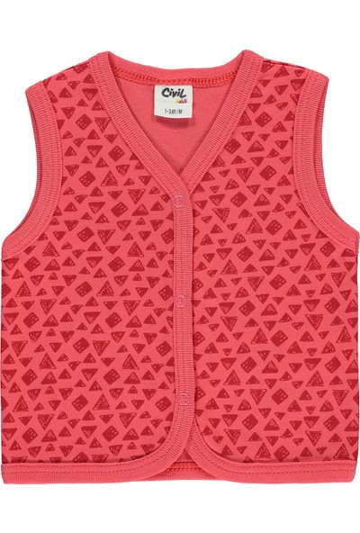 Civil Baby Erkek Bebek Yelek 1-9 Ay Mercan Civil Baby Erkek Bebek Yelek 1-9 Ay Mercan