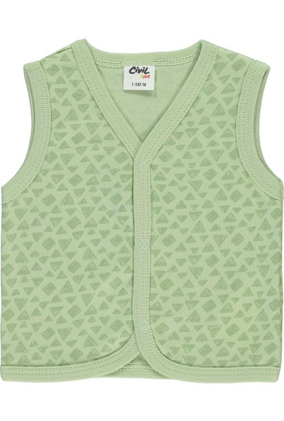 Civil Baby Erkek Bebek Yelek 1-9 Ay Yeşil