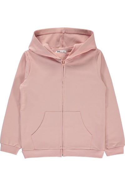 Civil Girls Kız Çocuk Kapüşonlu Hırka 10-13 Yaş Pudra