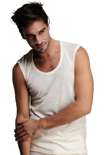 Hasyün Ekru Renk Yün Atlet