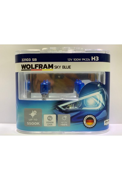 Wolfram Ampul H3 12 V 100 W Beyaz 5500K