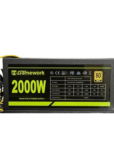 Gamework 2000W 80+ Gold Mining Psu Gamework 2000W 80+ Gold Mining Psu
