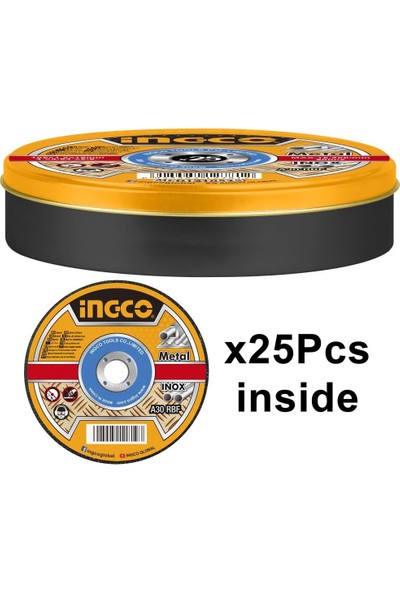 Ingco 25'li Metal Kesme Taşı Seti 115 mm