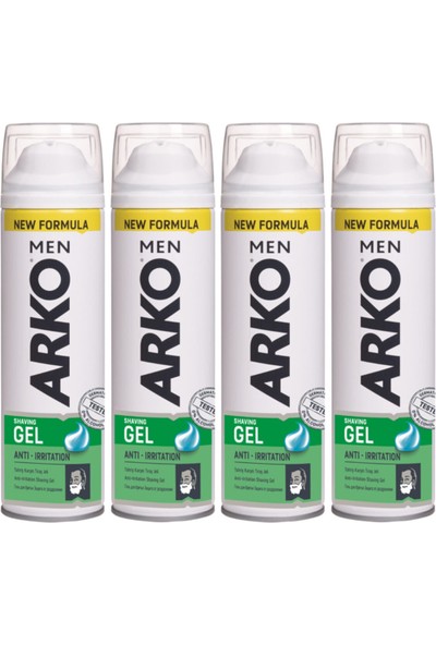 Arko Anti-Irritatıon Tıraş Jeli 200ml X 4 Adet Arko Anti-Irritatıon Tıraş Jeli 200ml X 4 Adet