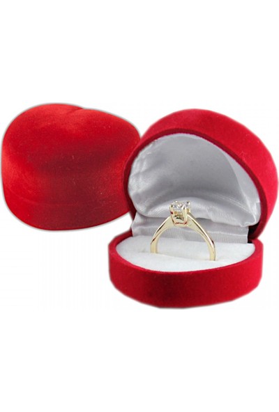 Entina Kadife Kalp Yüzük Kutusu Kırmızı 12 Adet Entina Kadife Kalp Yüzük Kutusu Kırmızı 12 Adet