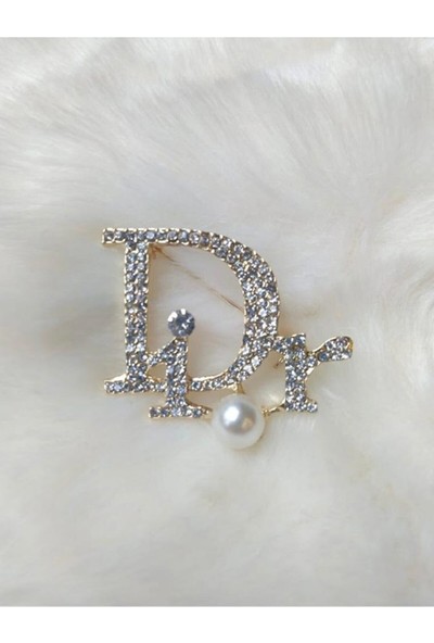 Yiğit Aksesuar Gold Kaplama Dior Broş