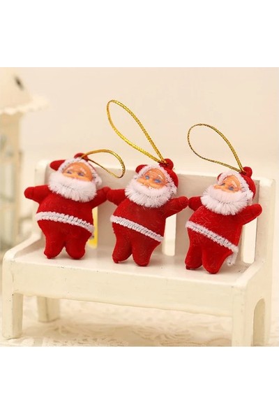 None Nedi AS14 Ağaç Süsü Noel Baba 6lı Kırmızı