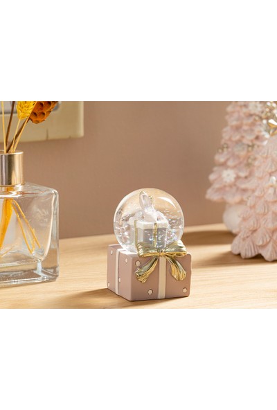 English Home Shoes Kar Küresı 4,5 x 4,5 x 7 cm Pembe - Gri