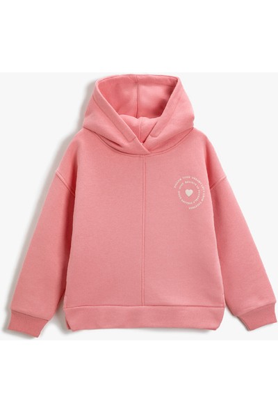 Koton Basic Slogan Baskılı Kapşonlu Sweatshirt Uzun Kollu Koton Basic Slogan Baskılı Kapşonlu Sweatshirt Uzun Kollu