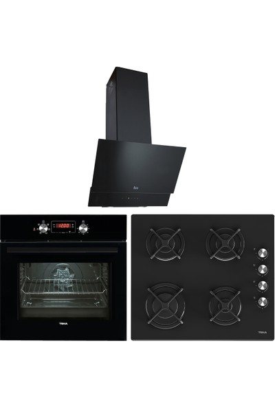 Teka - Chef 5 Ankastre Set - (Hak 625 Bk Fırın + Hl Lux 60 4g Aı Al Ocak + Atv 60 Davlumbaz) - Siyah - 64000465 Teka - Chef 5 Ankastre Set - (Hak 625 Bk Fırın + Hl Lux 60 4g Aı Al Ocak + Atv 60 Davlumbaz) - Siyah - 64000465