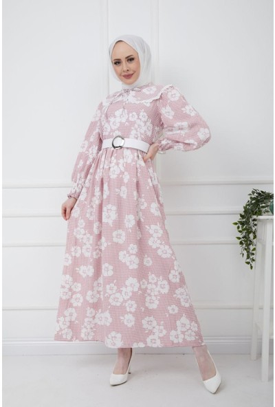 Mihver Tesettür Ahla Bebe Yakalı Elbise