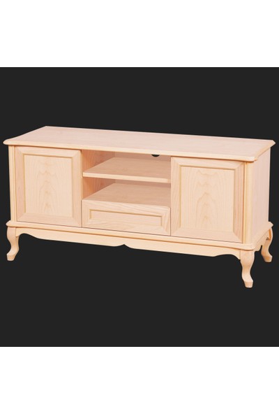 Evim-E Aksesuar 120 cm Lükens Ayaklı Ahşap Tv Sehpası Hâm & Cilasız