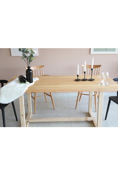 woodywood Ahşap Masif Kaplama Yemek Masası woodywood Ahşap Masif Kaplama Yemek Masası