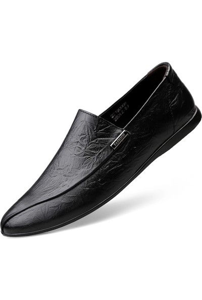 Hızı Shoe Erkek Mokasen Deri Makosen Ayakkabı 38-47 (Yurt Dışından)