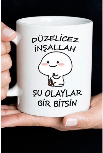 Panorama Promosyon Düzelicez Inşallah Tasarım Baskılı Kupa Bardak