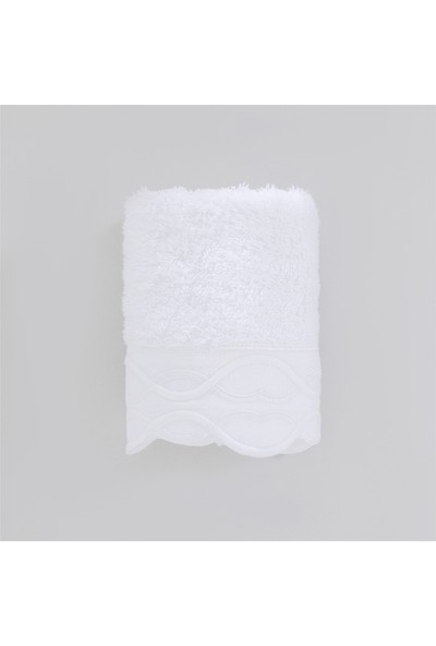Chakra Border El Havlusu 30 x 50 cm Beyaz