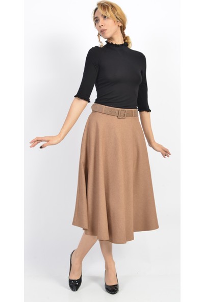 Soralline Bayan Kloş Etek 75 cm Boyunda Kışlık Ürün Soralline 780 Vizon Soralline Bayan Kloş Etek 75 cm Boyunda Kışlık Ürün Soralline 780 Vizon