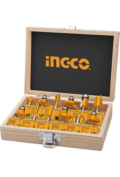 Ingco 12'li Freze Takımı 6mm