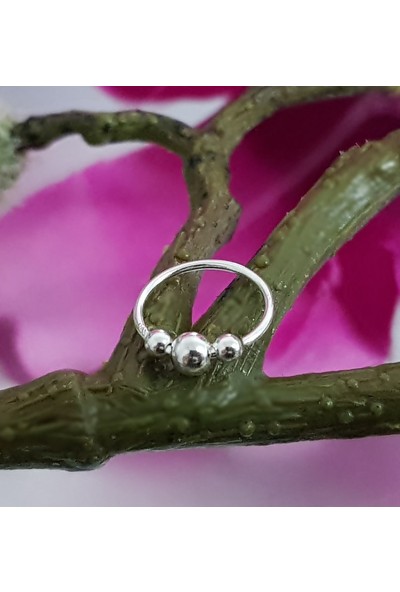 Begonia Accessories 925 Ayar Gümüş üç top Hızma