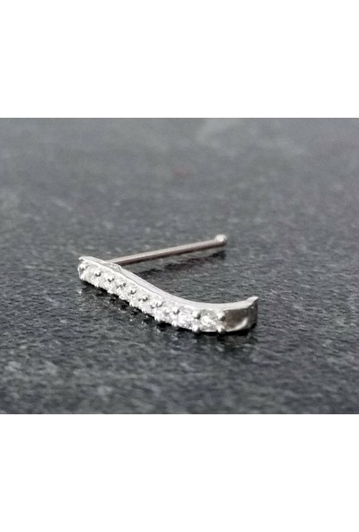 Begonia Accessories 925 Ayar Gümüş zirkon taşlı saplama Hızma