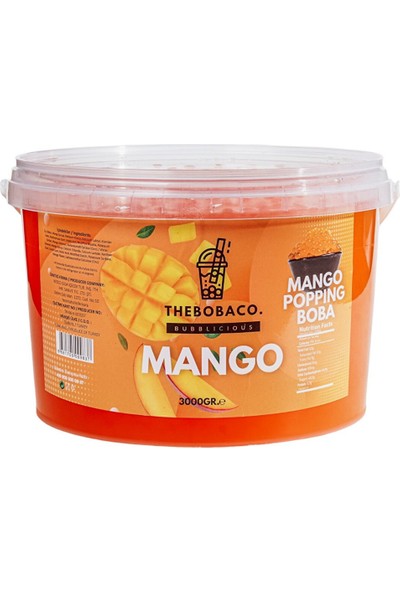 The Boba Co Bubble Tea Boba - Mango 3 kg
