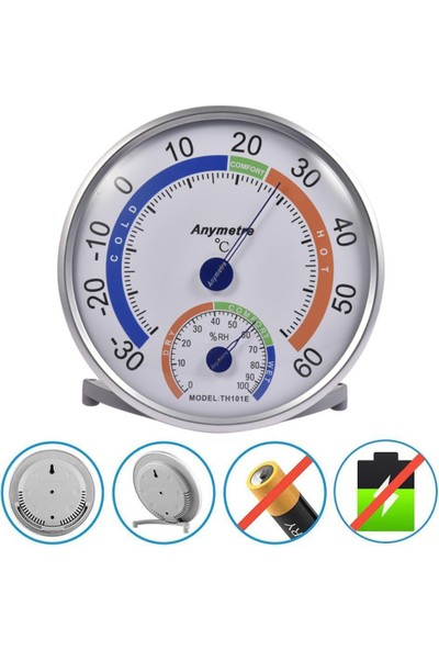 Yakpen Oval Nem Ölçer Analog Termometre Oda Sıcaklı Ölçer Yakpen Oval Nem Ölçer Analog Termometre Oda Sıcaklı Ölçer