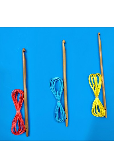 Elegantshop Bambu Ahşap Misinalı Tığ Seti 3lü Elegantshop Bambu Ahşap Misinalı Tığ Seti 3lü