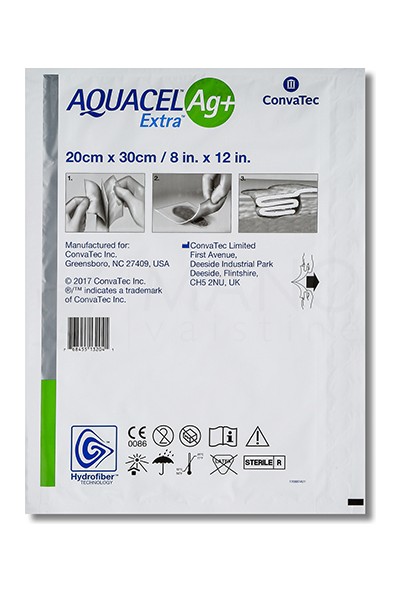 Convatec Aquacell 20X30CM Ag Plus Alginate Extra Gümüşlü Yara Örtüsü
