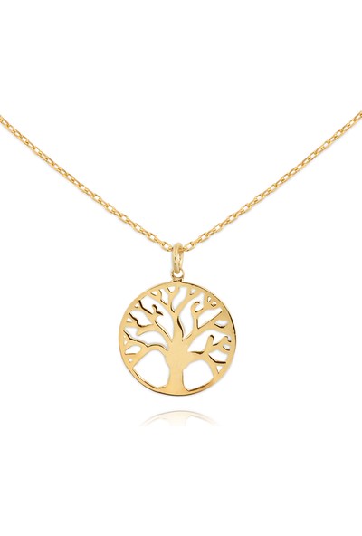 Chavin Orta Boy Hayat Ağacı Altın Kolye -Özel Kutusunda cs52 Chavin Orta Boy Hayat Ağacı Altın Kolye -Özel Kutusunda cs52