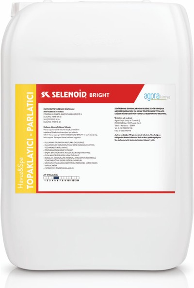 SELENOID Havuz Topaklayıcı, Sürekli Temizleyici Selonoid Bright 20 L SELENOID Havuz Topaklayıcı, Sürekli Temizleyici Selonoid Bright 20 L