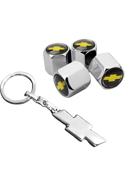 Gardenauto Chevrolet Krom Renk Sibop Kapağı 4 Adet ve Krom Anahtarlık Gardenauto Chevrolet Krom Renk Sibop Kapağı 4 Adet ve Krom Anahtarlık