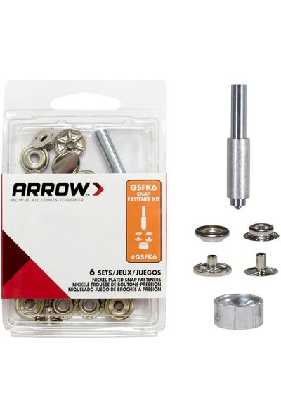 Arrow Gsfk6 6’lı Çıtçıt Düğme Seti