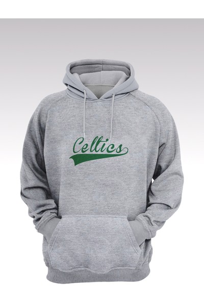 Boston Celtics 32 Gri Kapşonlu Sweatshirt - Hoodie Boston Celtics 32 Gri Kapşonlu Sweatshirt - Hoodie