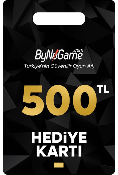 Bynogame 500 TL Hediye Kartı Bynogame 500 TL Hediye Kartı