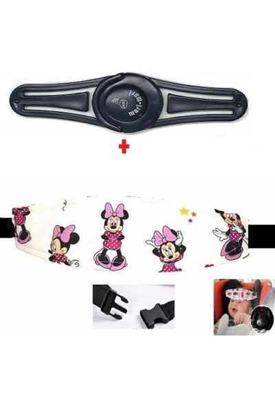 Mari-Mari Araç Koltuğu Baş Desteği Sabitleme %100 Pamuk ve Oto Koltuğu Kemer Klipsi