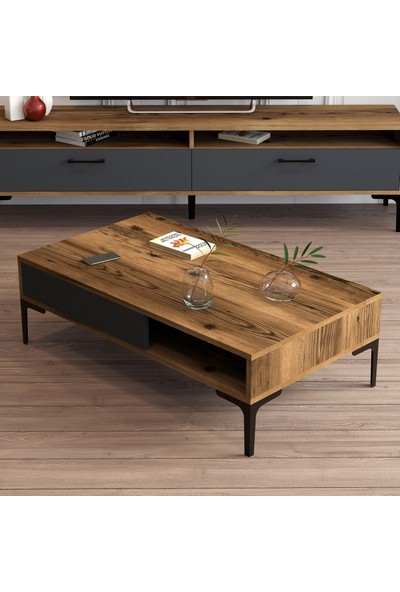 Variant Mobilya Variant Istanbul Orta Sehpa - Ceviz / Antrasit